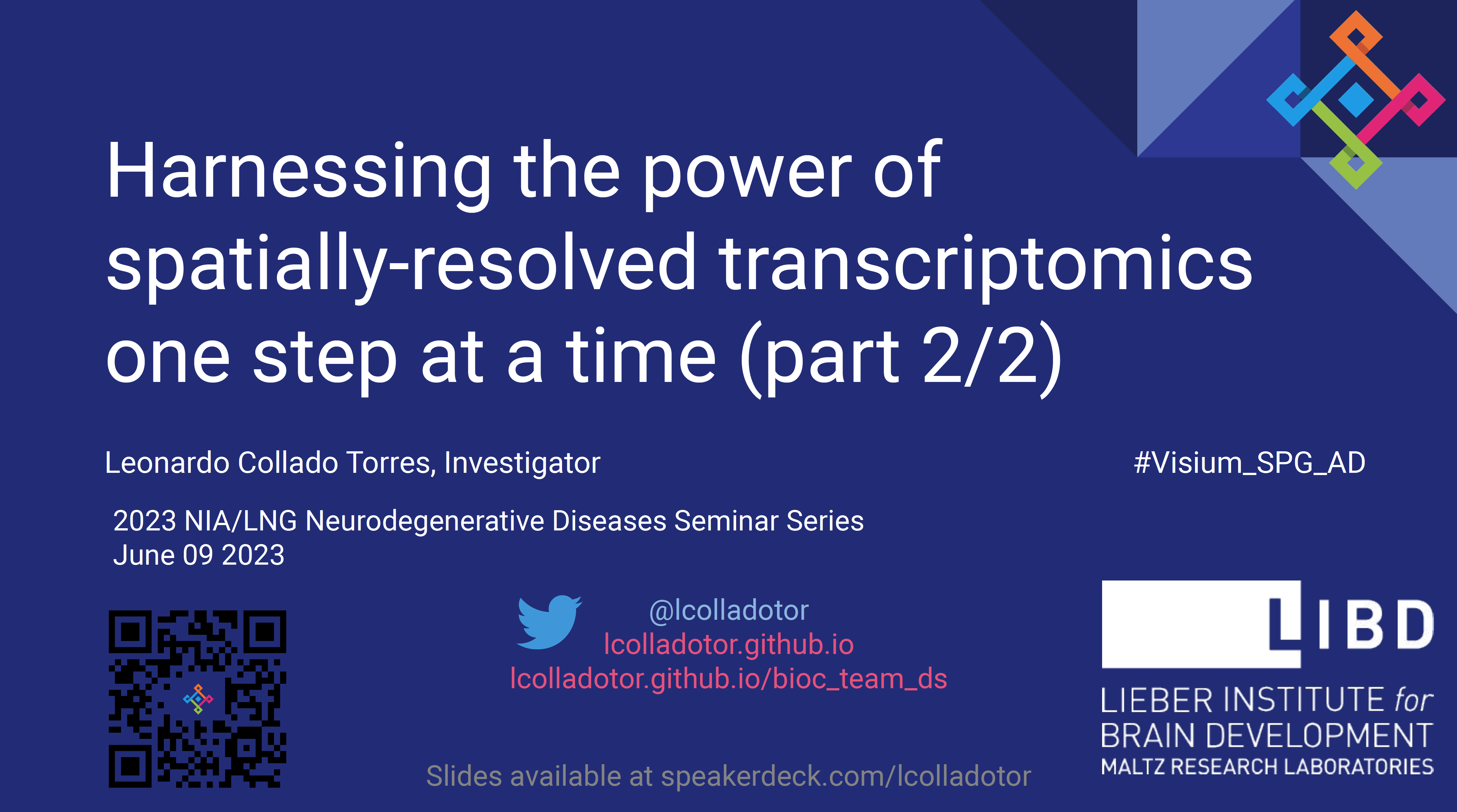 Harnessing the power of spatially-resolved transcriptomics one step at ...